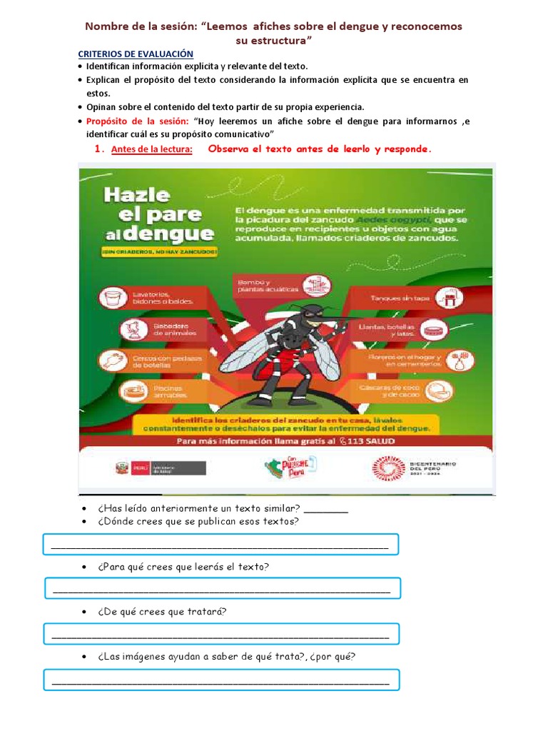 Afiches Sobre El Dengue 1 | PDF