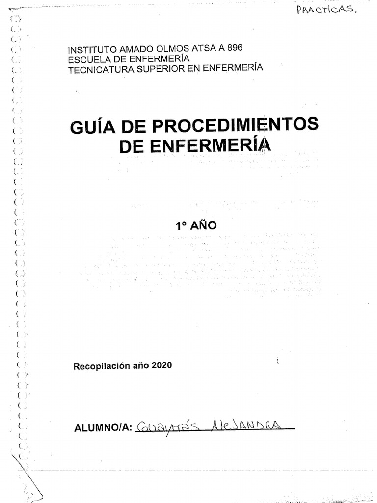 Guia de Procedimiento de Enfermeria Parte 1 | PDF