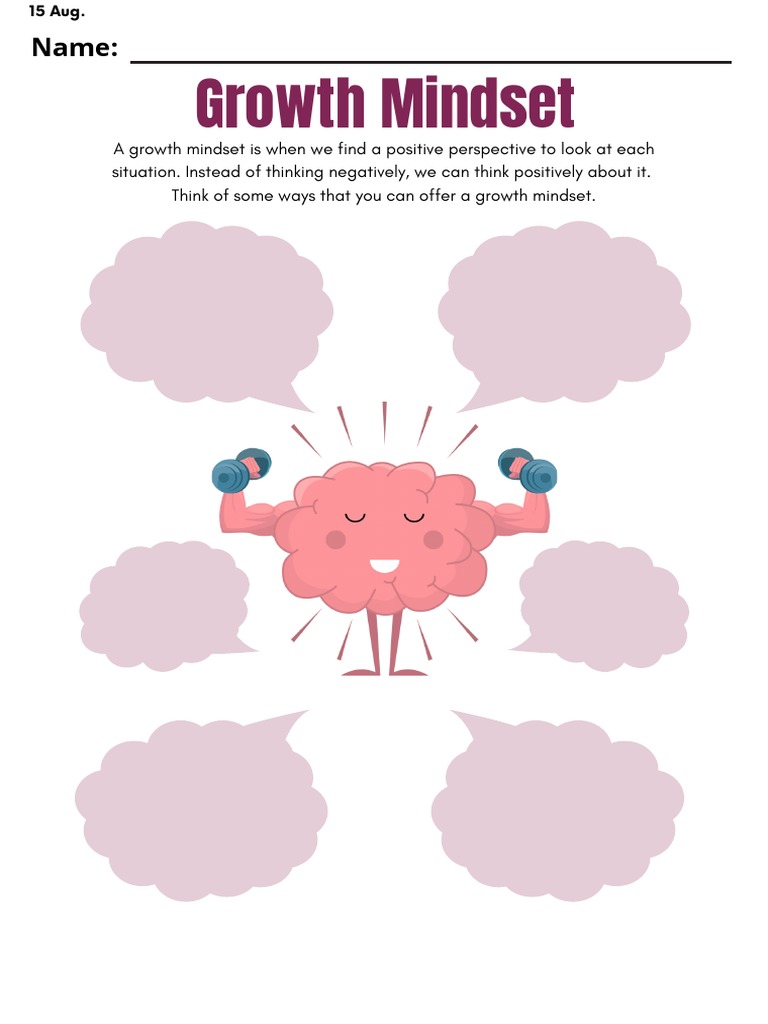 Growth Mindset Worksheet | PDF