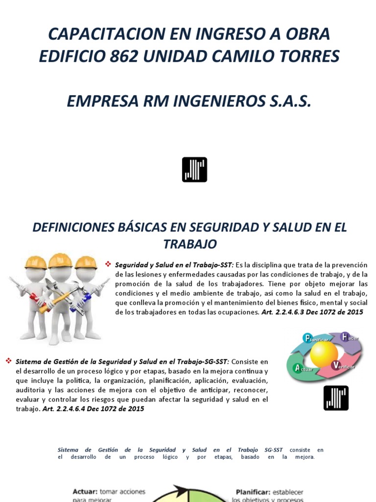 Capacitacion Induccion RM INGENIEROS S.A.S. | PDF | La seguridad