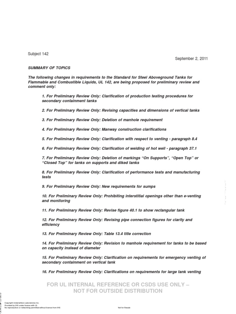 UL 142 Comentarios | PDF | Copyright | Welding