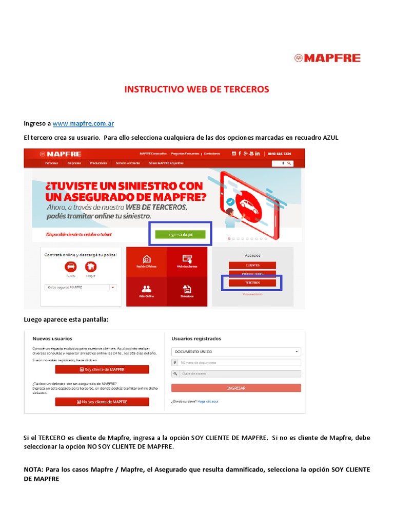 Instructivo Web de Terceros | PDF | Contraseña | Transferencia bancaria