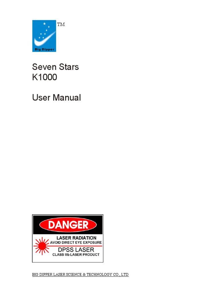 User Manual K1000 | PDF