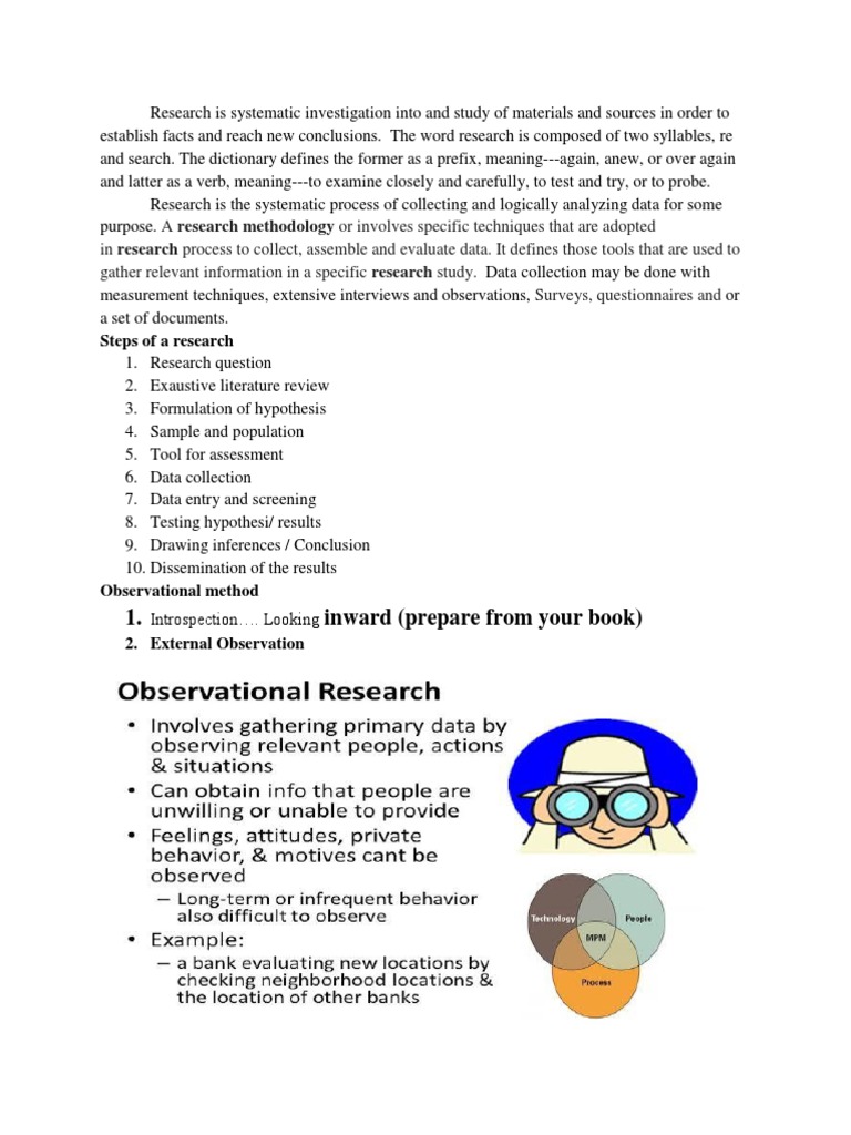 Observation Method | PDF | Methodology | Experiment