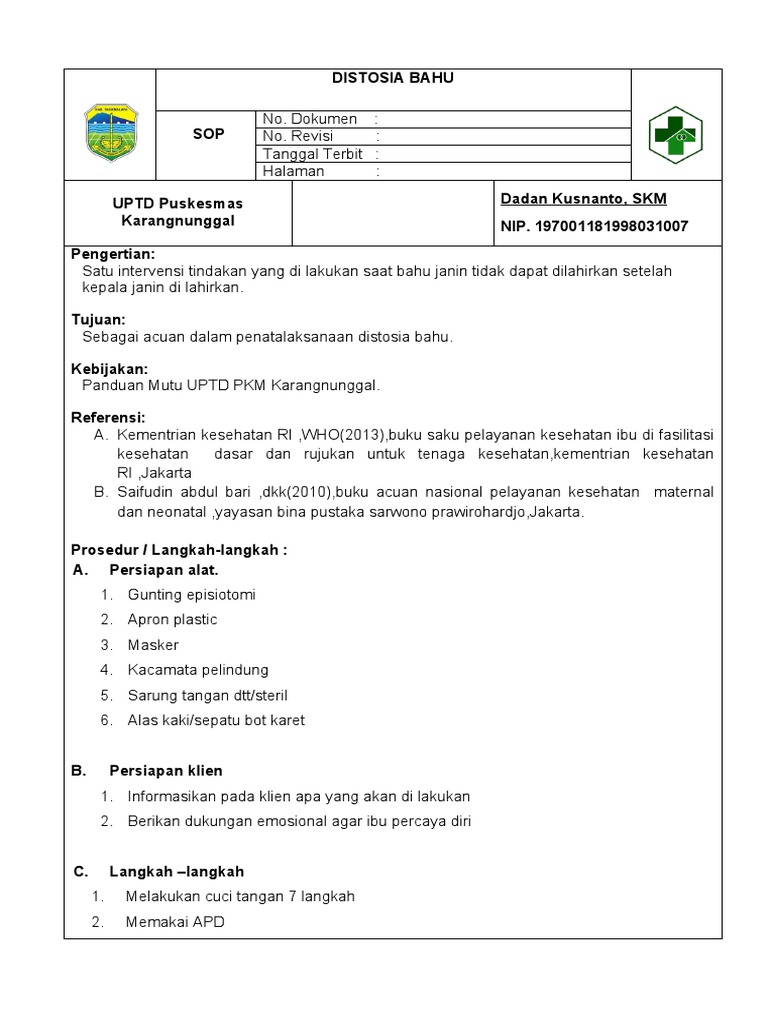 Distosia Bahu | PDF | Pengembangan Diri | Kesehatan Holistik