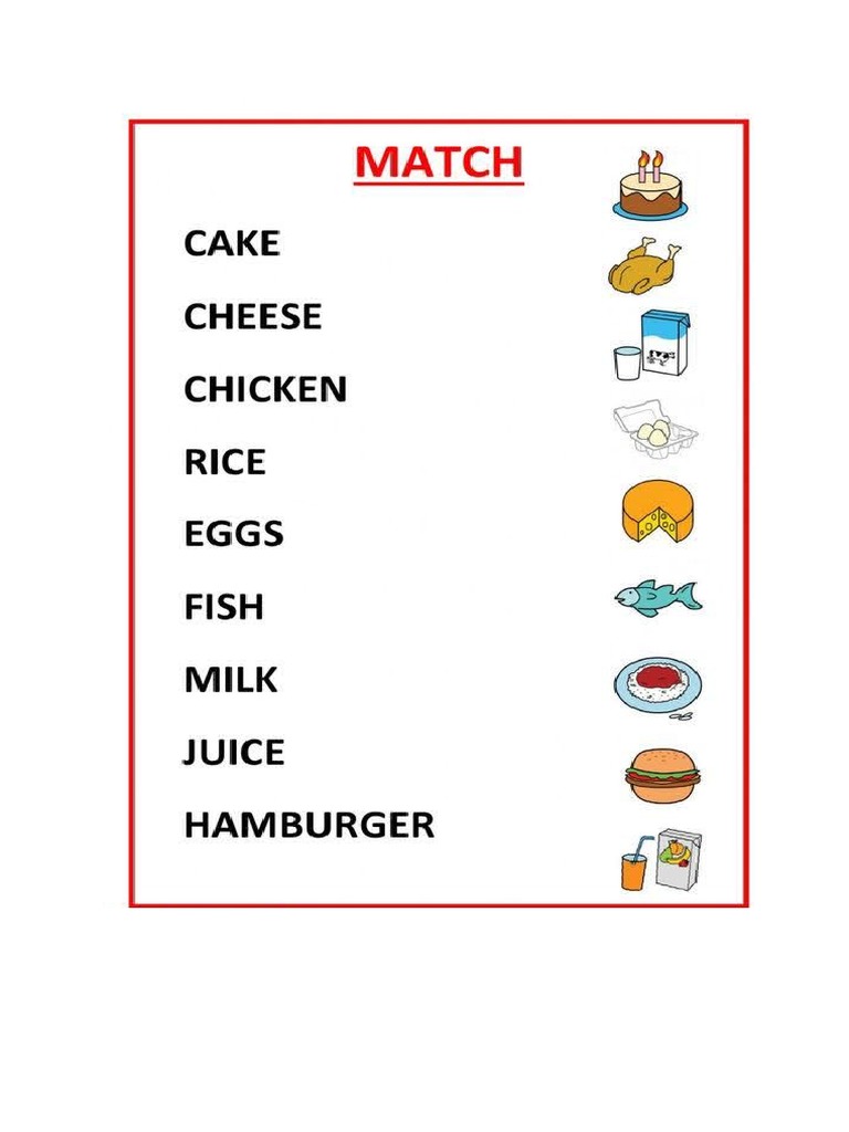 Food Exercise Worksheet | PDF