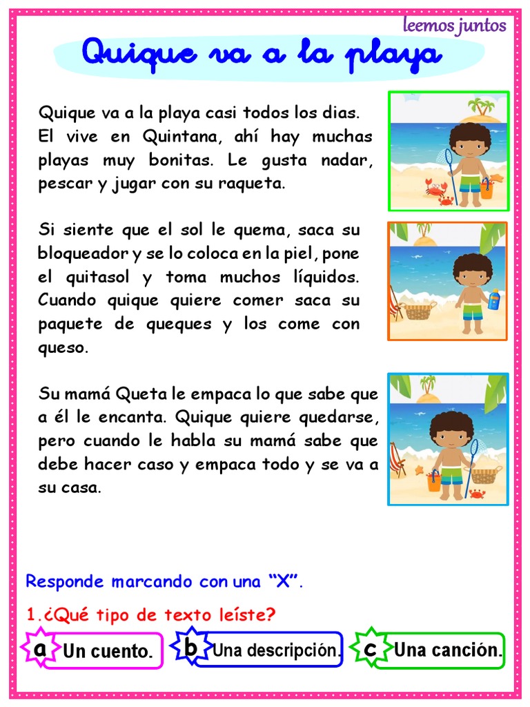 Quique Va A La Playa | PDF