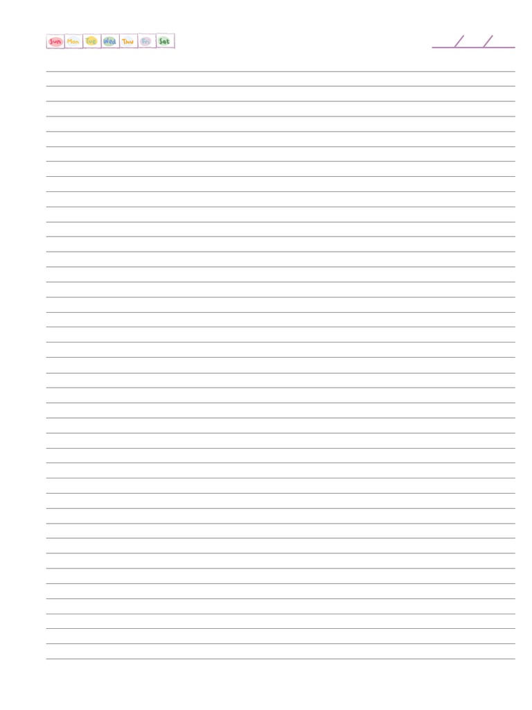 Folha Pautada Simples Com Data | PDF