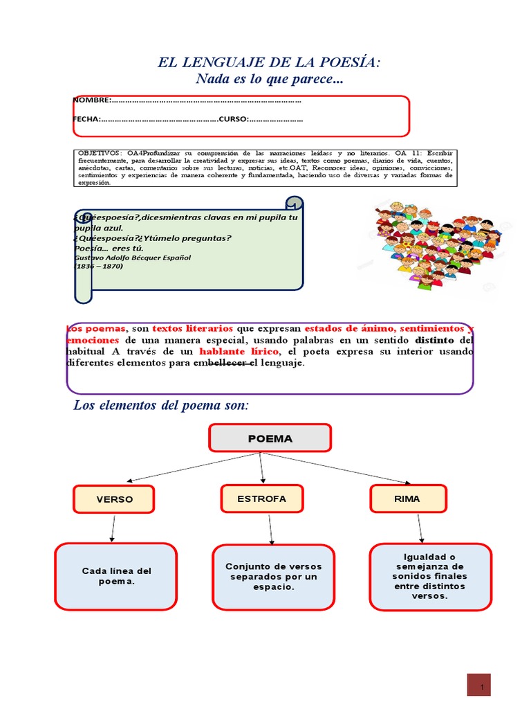 Guia Clase 26-08 | PDF | Poesía | Rima