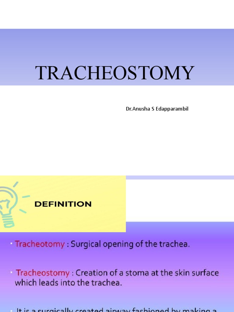 Tracheostomy.ppt | PDF