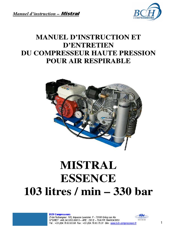 Manuel Compresseur Mistral | PDF