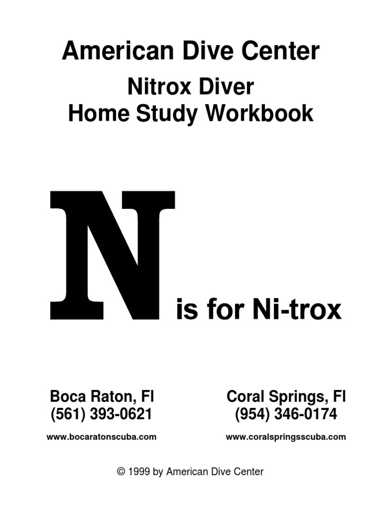 Nitrox Course P - N2o2 | PDF