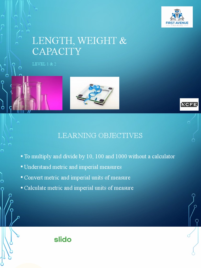 Length, Weight & Capacity | PDF | Gallon | Pint