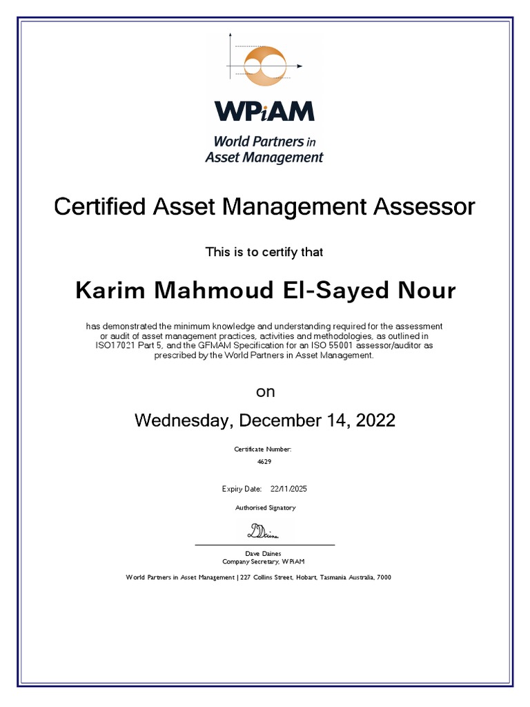 CAMA Certificate 4629 | PDF