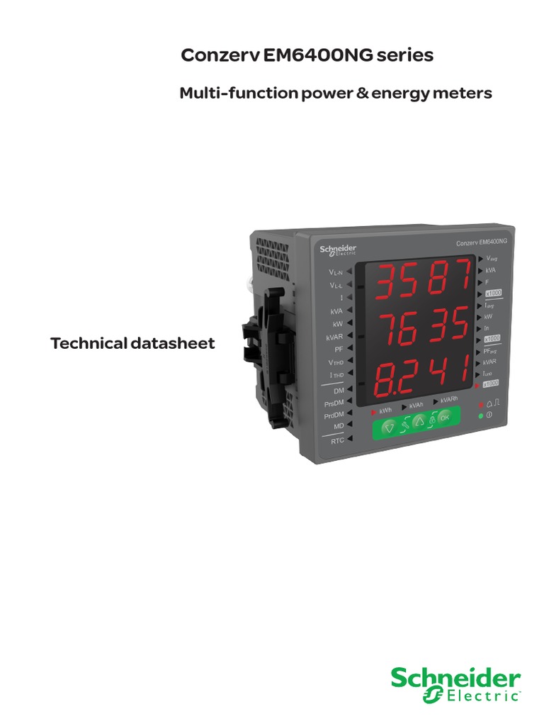 DataTraceAutomation Schneider Switch Gear EM6400NG | PDF