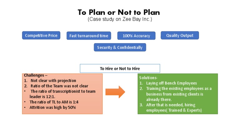 To Plan or Not To Plan: (Case Study On Zee Bay Inc.) | PDF