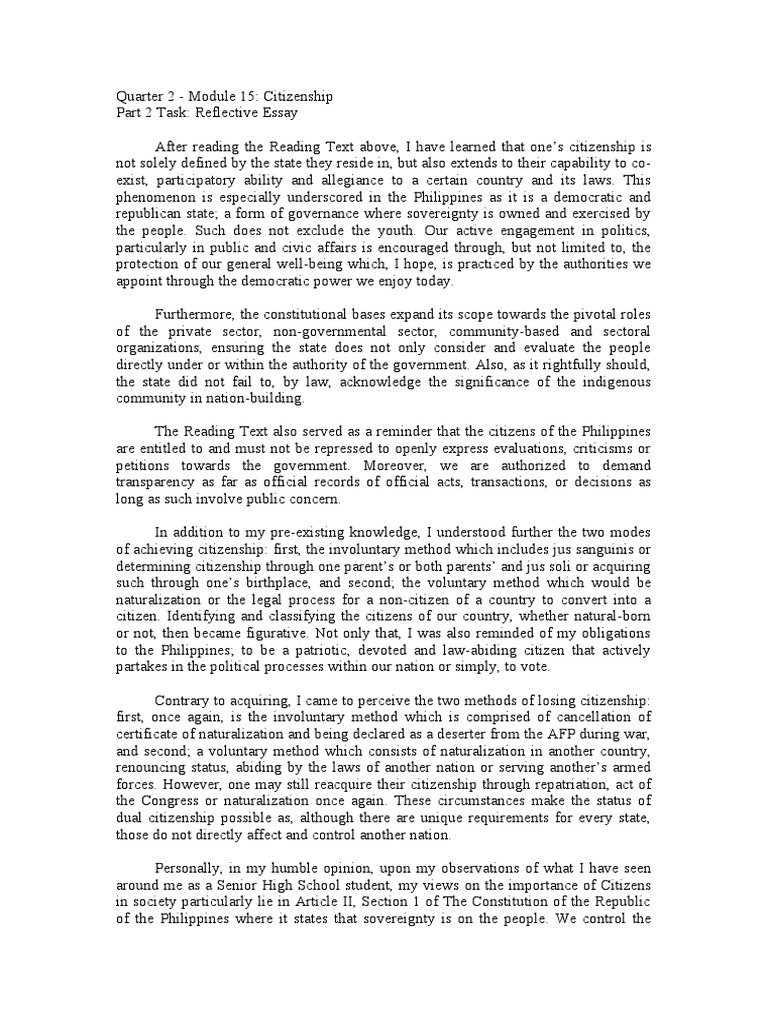 POLGOV (Proofread) | PDF | Citizenship | Naturalization