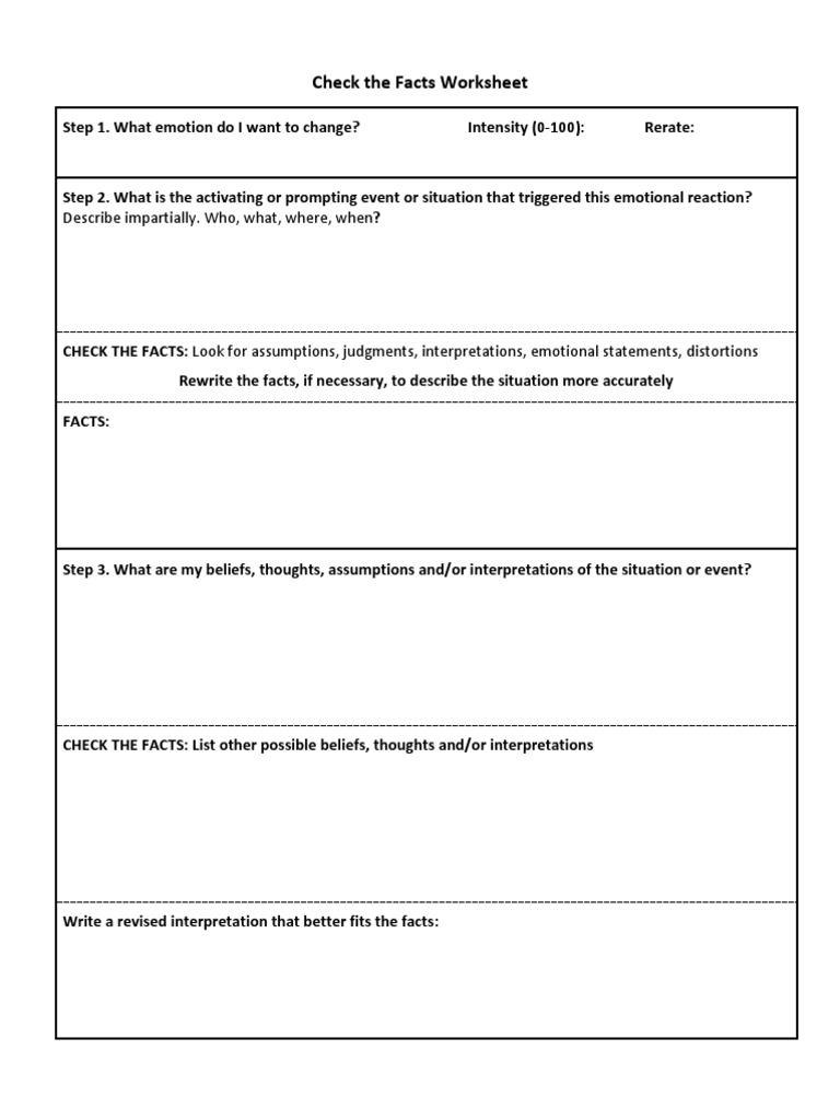Check The Facts Worksheet | PDF