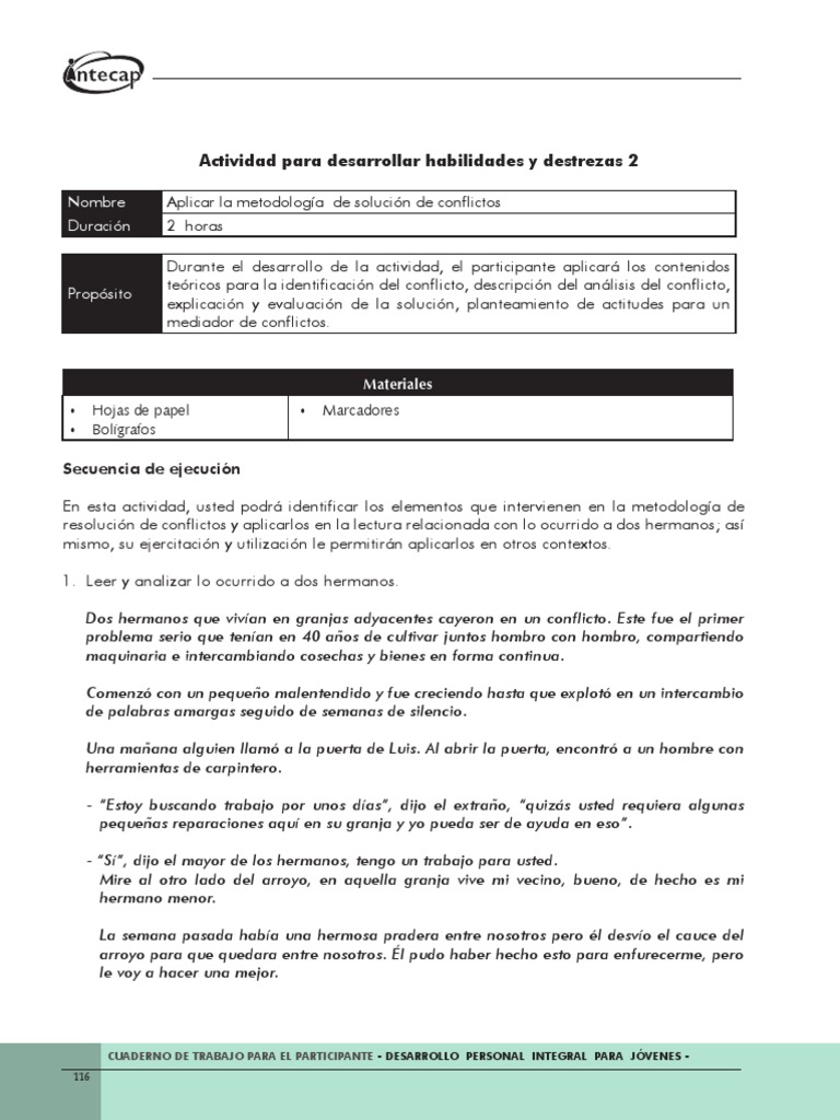 AHD2 Solución de Conflictos | PDF