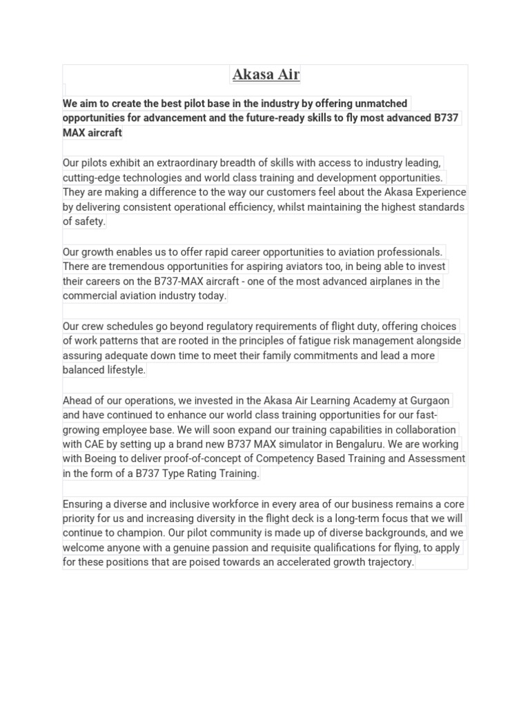 Akasa Air | PDF