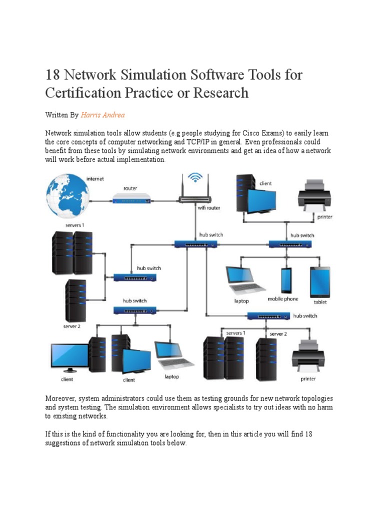 Network Simulation Software Tools | PDF