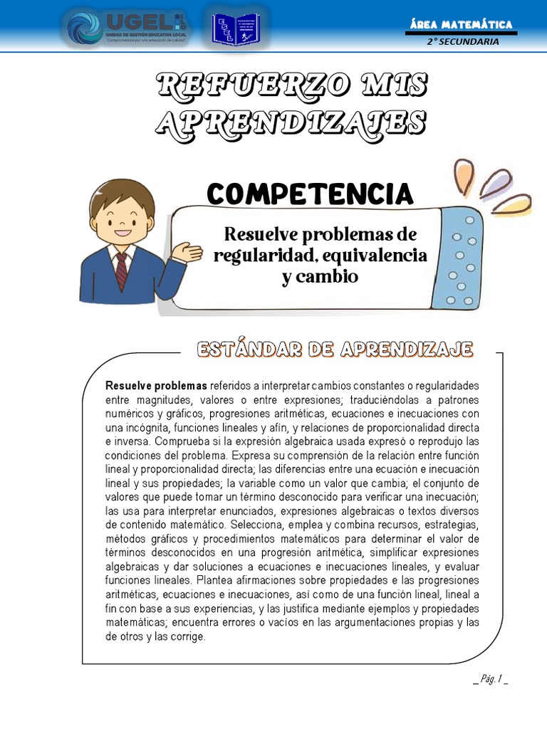 2° ? Problemas Que Involucran Regularidad Equivalencia y Cambio | PDF ...