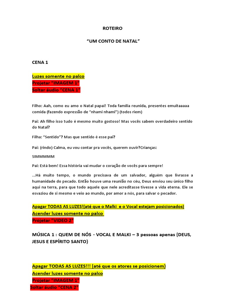 Um Conto de Natal - Roteiro Completo | PDF