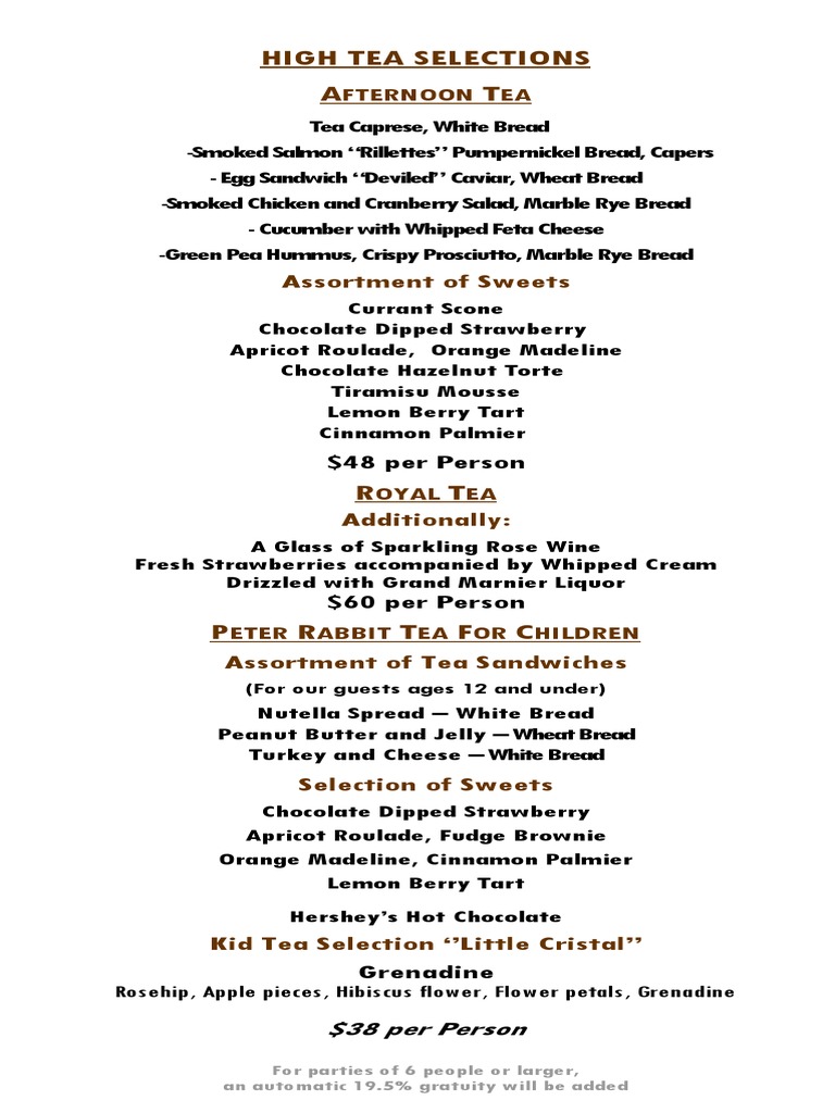 Afternoon_Tea_Menu | PDF