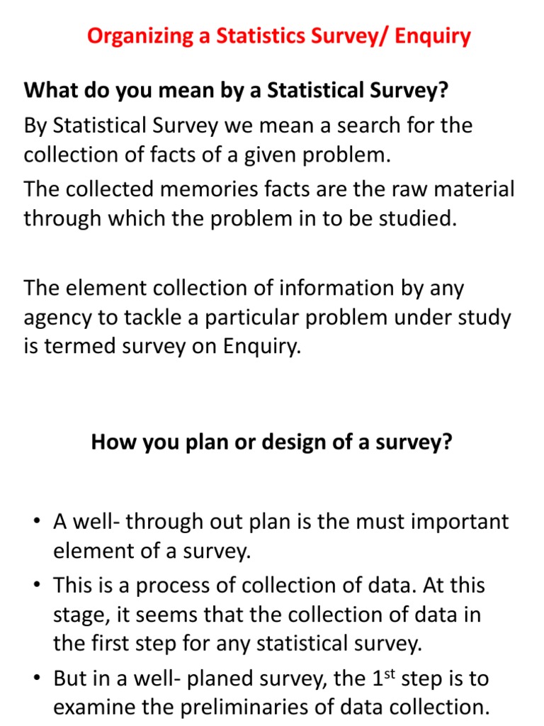Lesson 02 - Organizing A Survey | PDF Lesson 02 - Organizing A Survey | PDF
