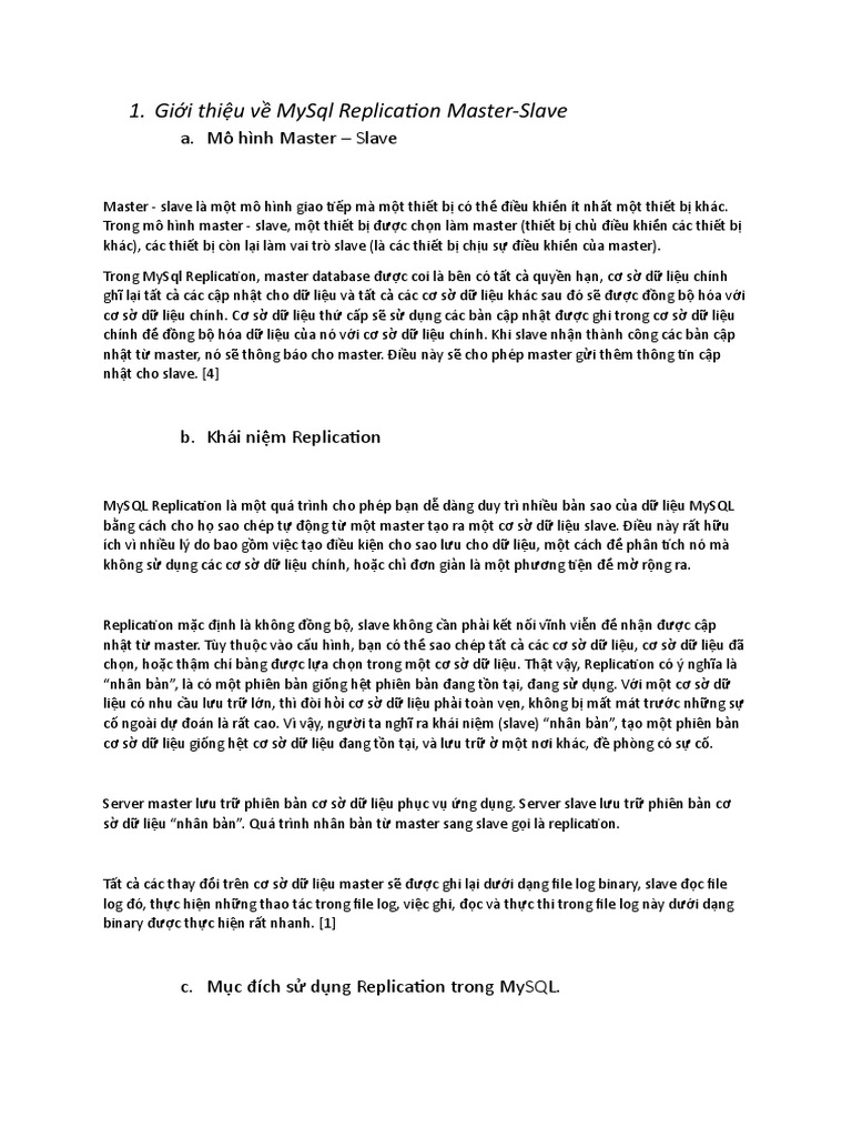 MySql Replication Master Slave | PDF