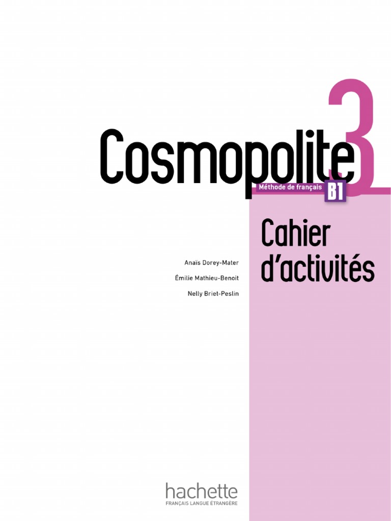 Cosmopolite 3 Cahier Corriges Integres | PDF