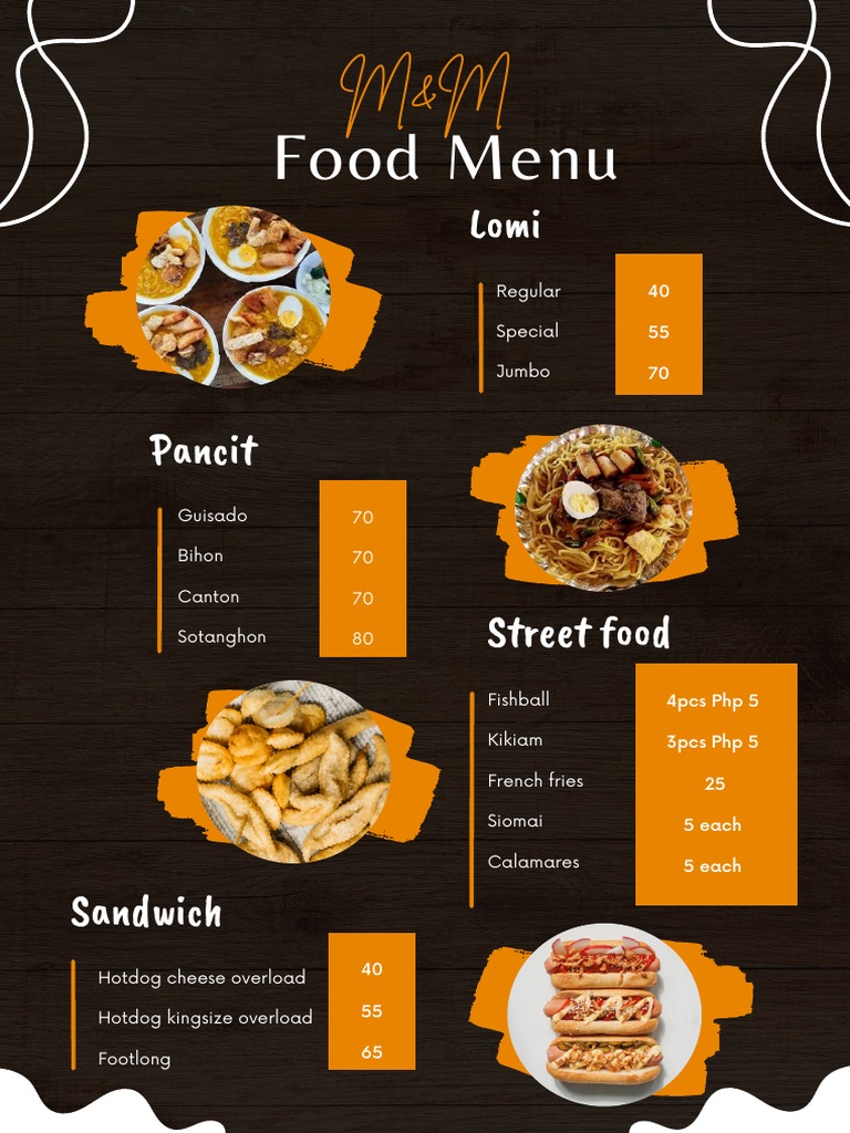 M&M Menu | PDF