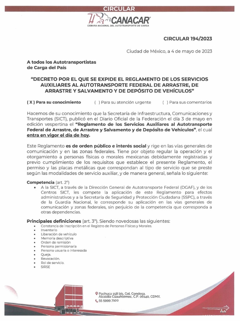 Circular 194-2023 | PDF