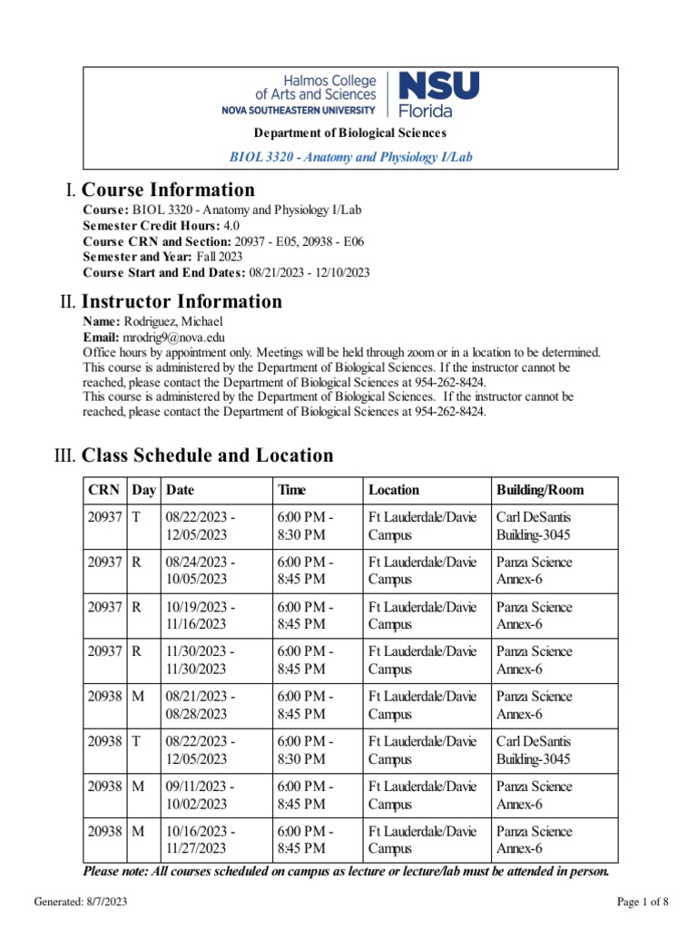 Anatomy and Physiology I:Lab | PDF