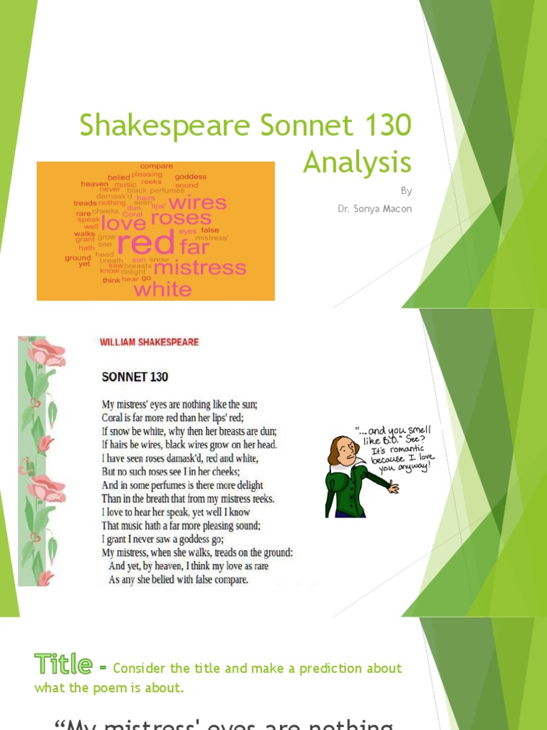 Sonnet 130: Analysis by Dr. Macon | PDF | British Poetry | Poems