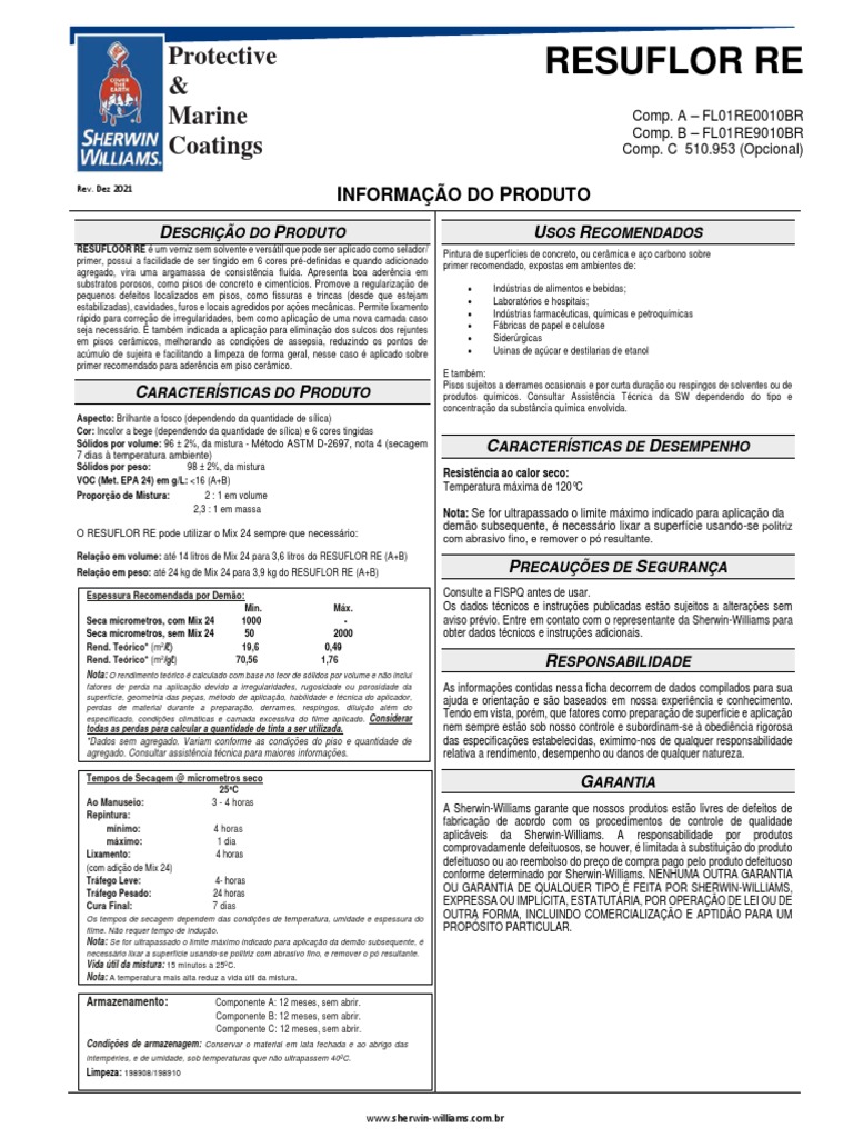 Resuflor Re Ficha Tecnica | PDF