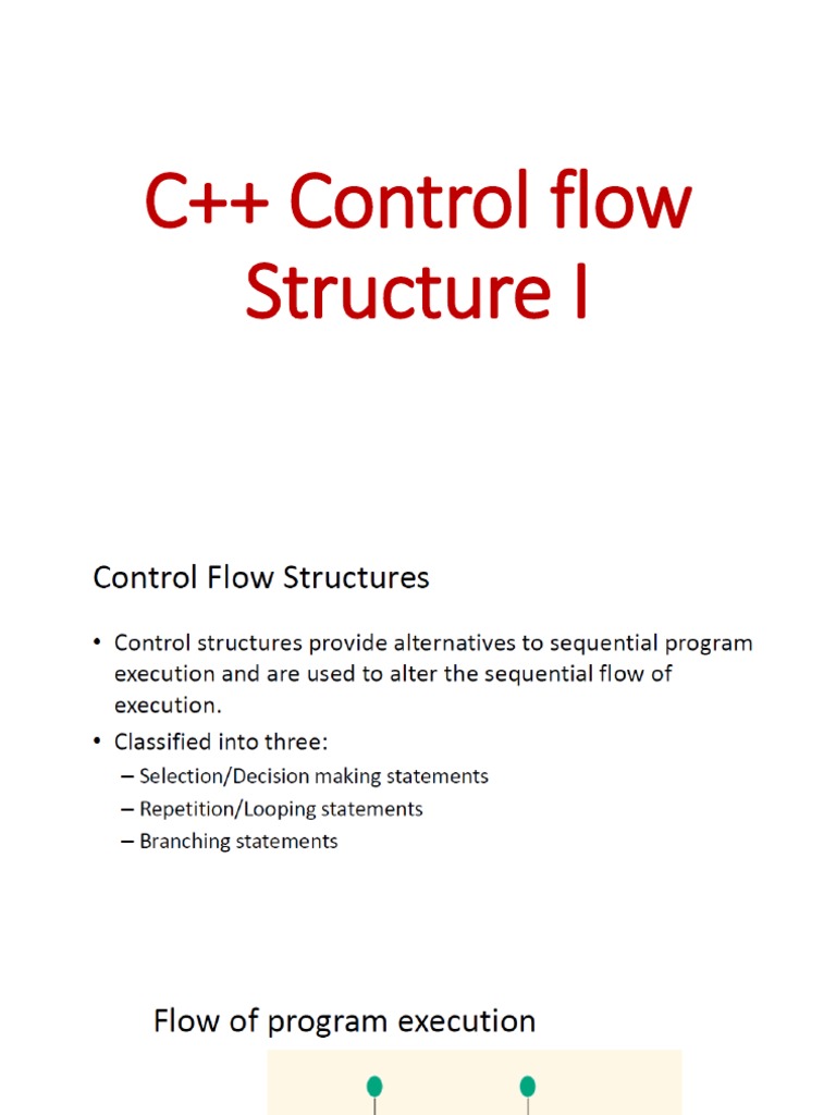 C++ Control Flow Structure I | PDF