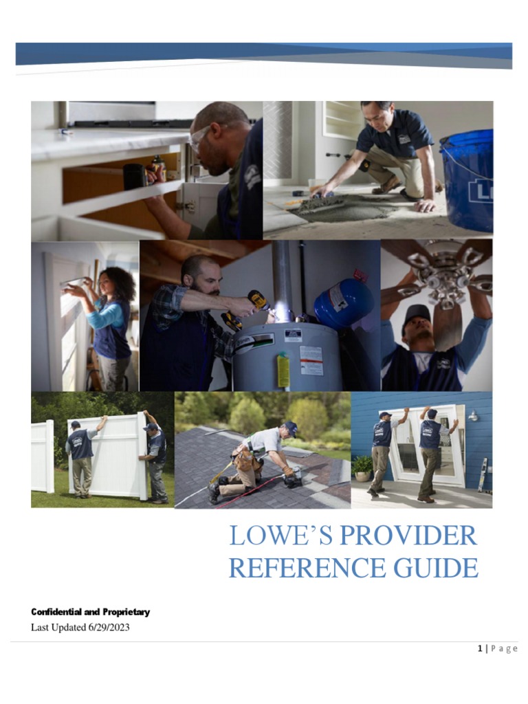 Lowe's Provider Reference Guide 2023 | PDF | Business | Computers