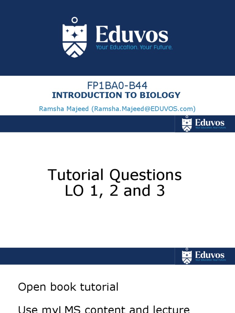 Biology Tutorial Questions Guide | PDF