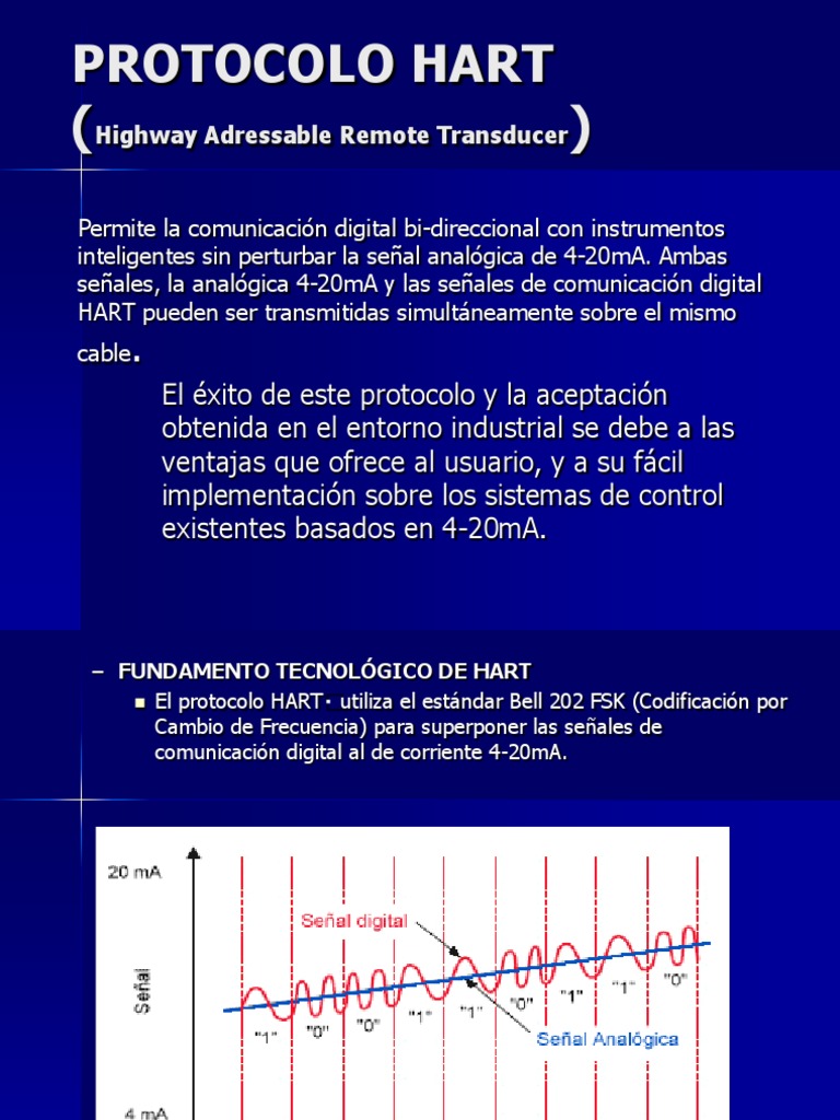 Protocolo Hart | PDF | Señal analoga | Señal digital