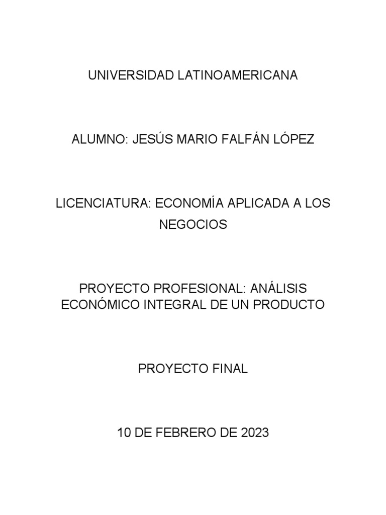 Proyecto Final | PDF | Business | Exportaciones
