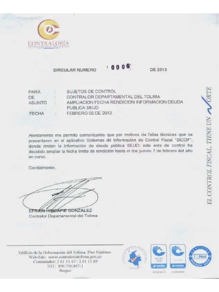 Ejemplo de Circular | PDF