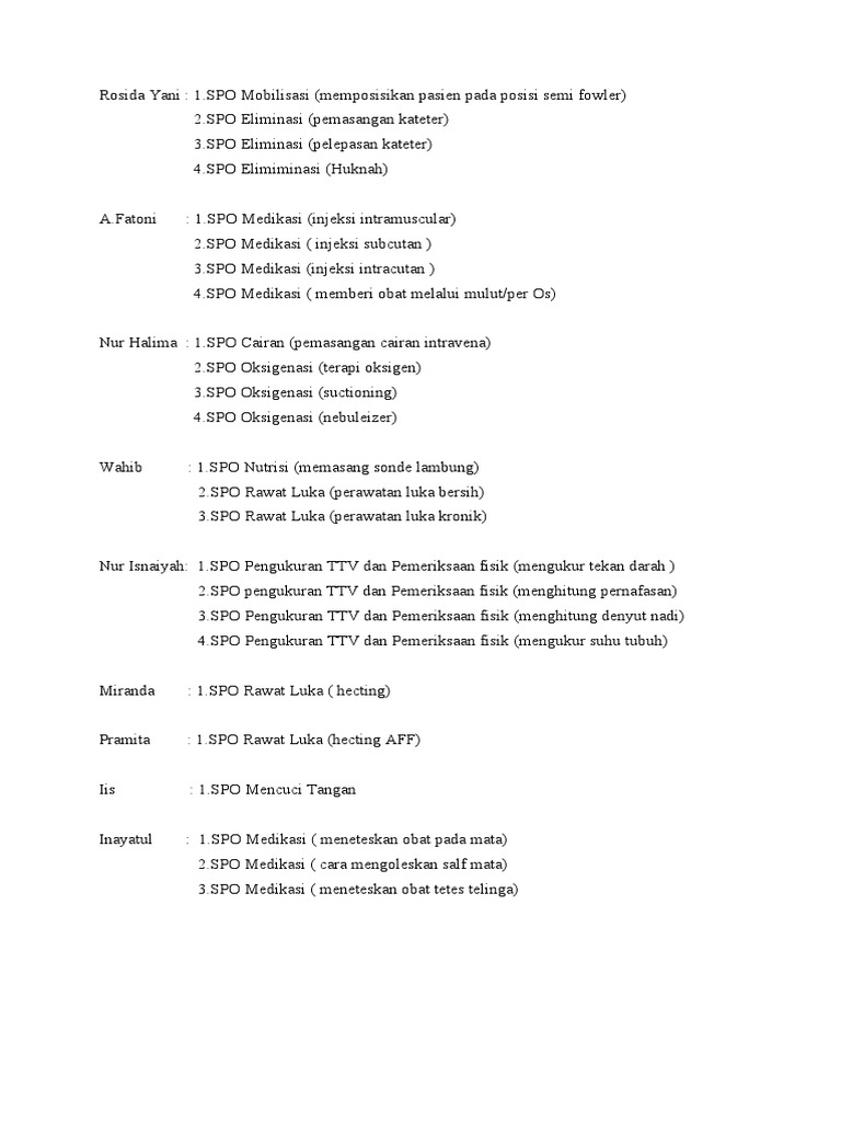 SPO Keperawatan Link BARU | PDF | Sains & Matematika