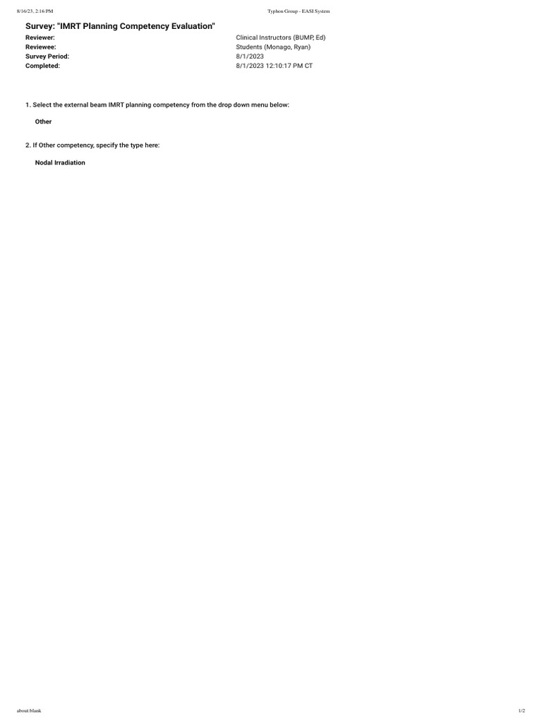 Typhon Group - Easi System | PDF | Radiation Therapy | Data