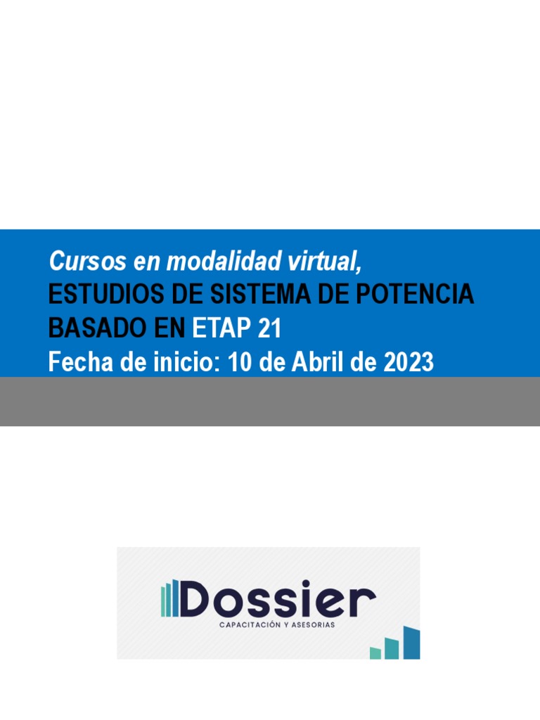 Curso On Line - ETAP | PDF