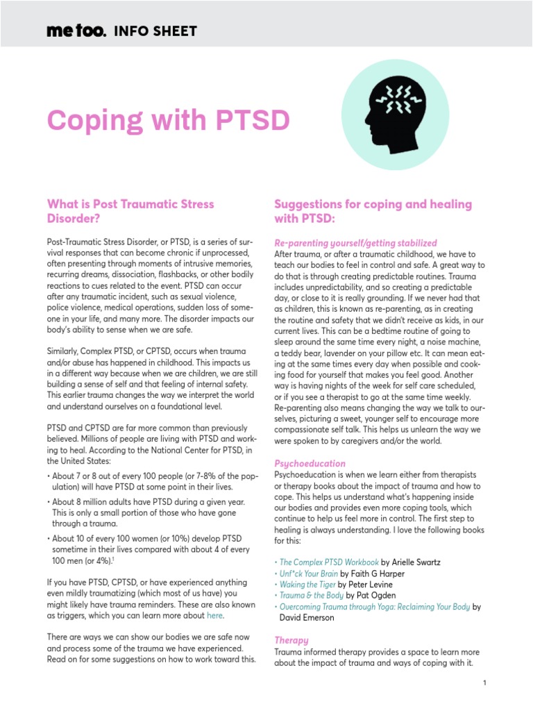 1.5.8 Coping-With-Ptsd Infosheet v2 | PDF | Psychological Trauma ...