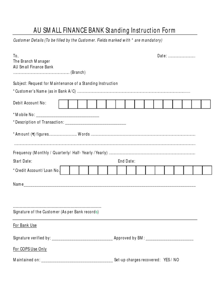 Blank SI Form | PDF
