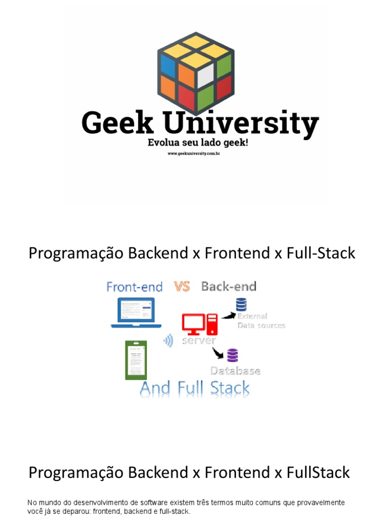 Programacao Backend X Frontend X Full Stack Pdf