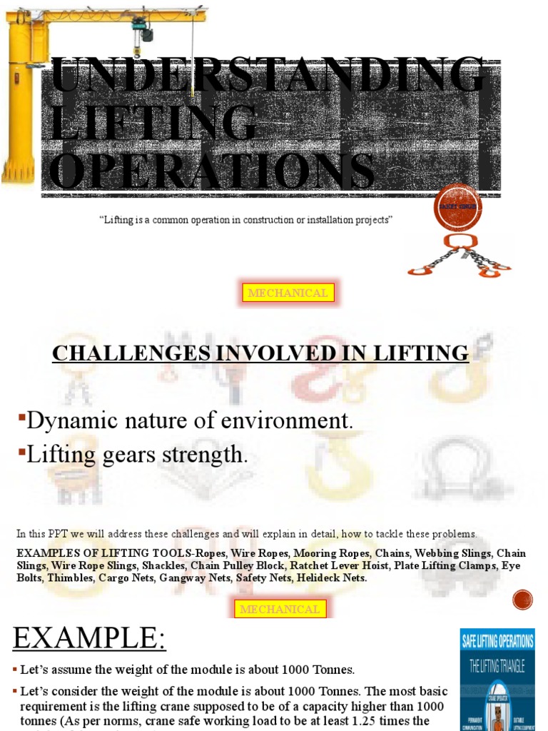 Understanding Lifting Operations | PDF | Crane (Machine) | Forklift