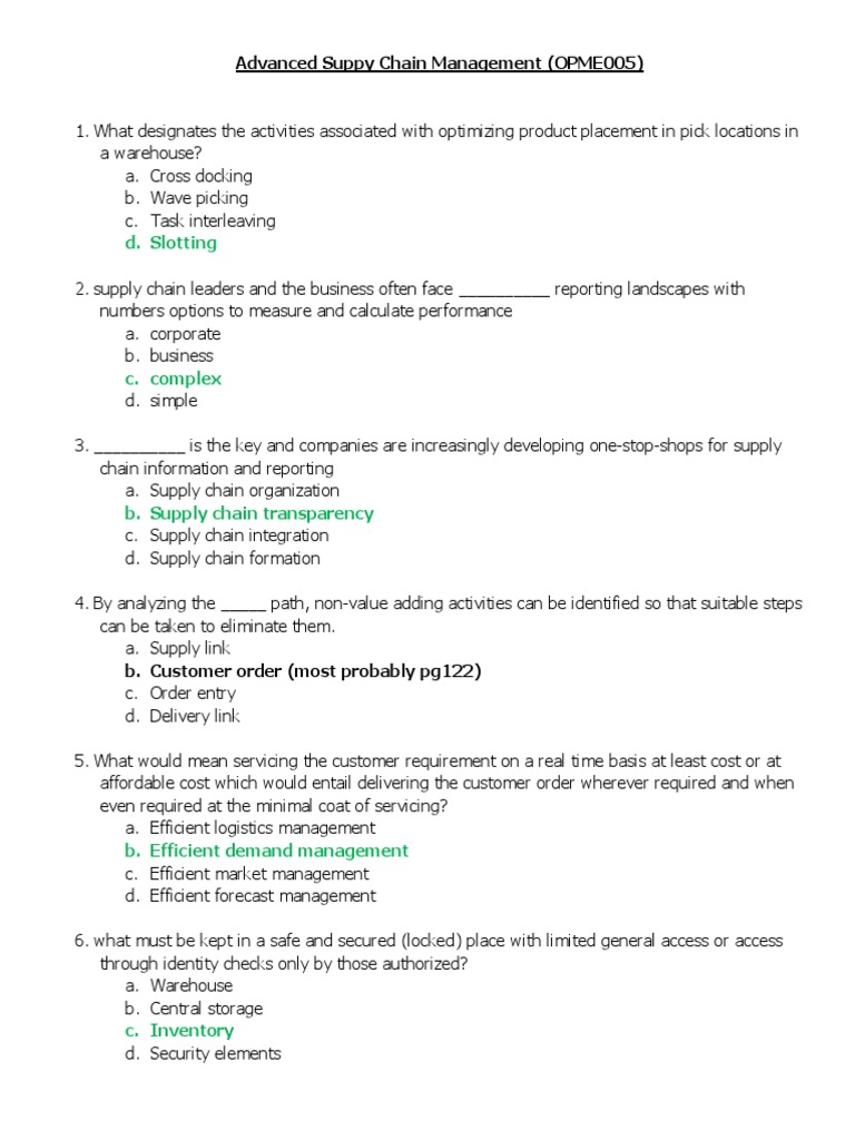 Adv Supply Chain in Progress Updated 1 PDF | PDF | Supply Chain ...